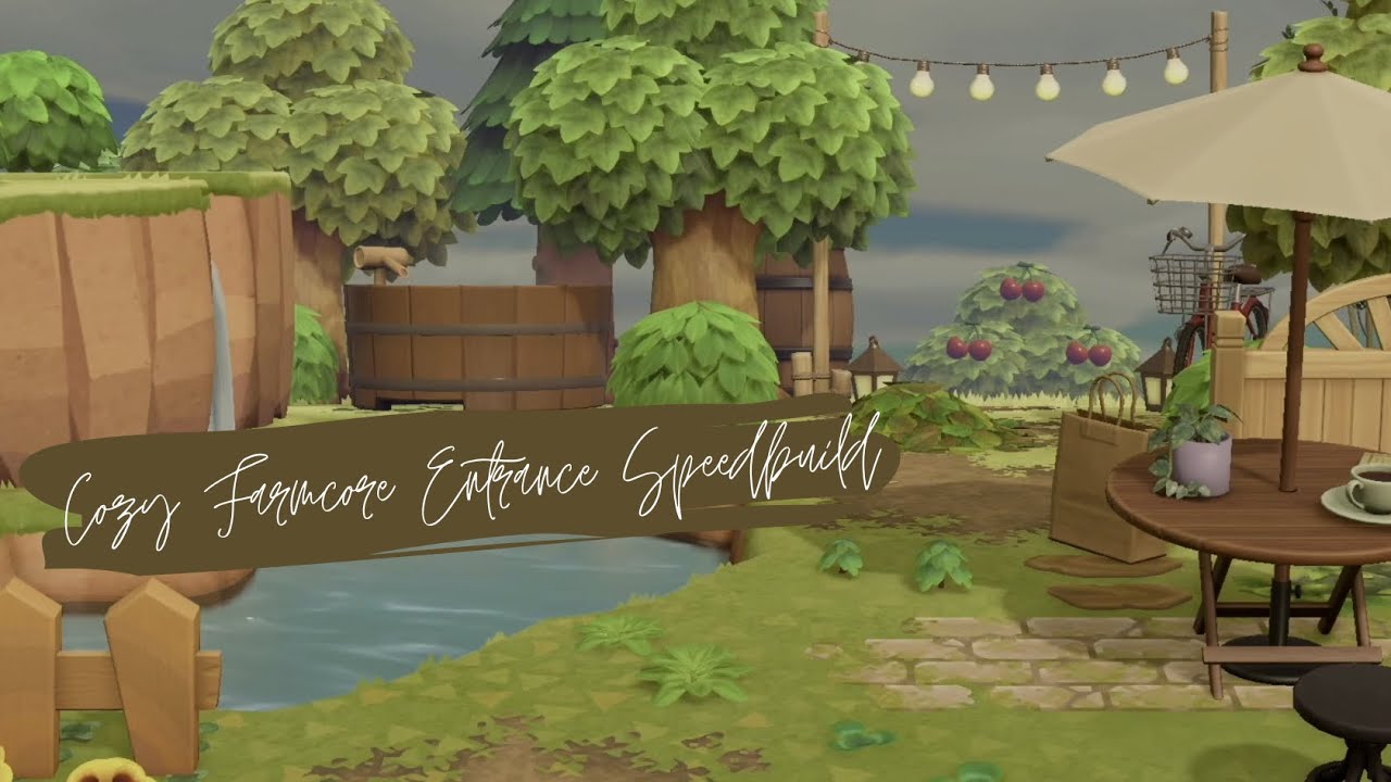 Cozy Farmcore Entrance Speed Build | Animal Crossing New Horizons - YouTube