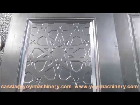 embossing steel door sheet, embossed steel door panel - YouTube