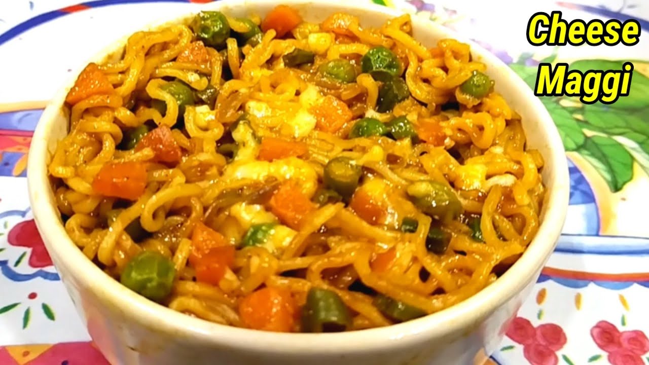 Cheesy & Spicy Maggi Recipe || Street Style Maggi || Spicy Vegetable ...