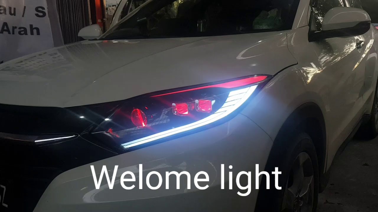 Custom headlamp honda hrv - YouTube