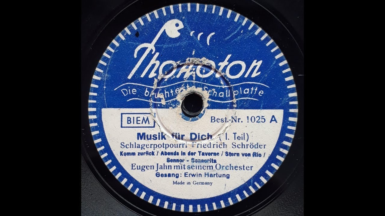 Musik für Dich (Schlager-Potpourri) - Erwin Hartung & Eugen Jahn mit ...