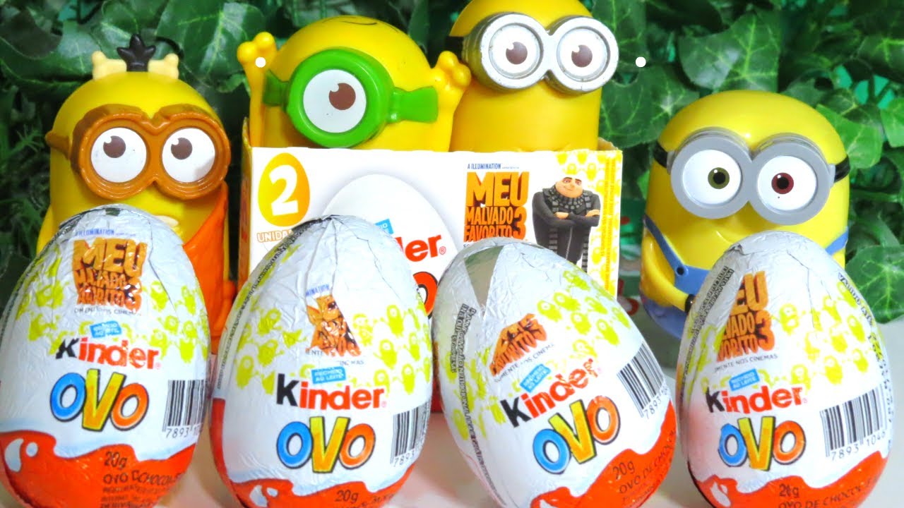 Abrindo ovos surpresa Meu Malvado Favorito 3 Despicable ME 3 - Kinder ...