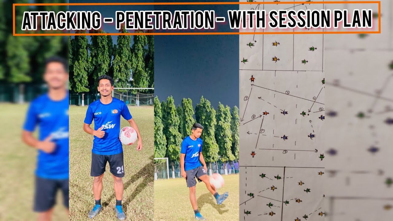 Attacking - Penetration pass - Football Training (Explained with ...