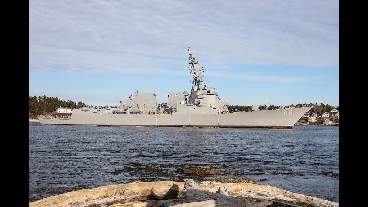 DDG 118, future USS Daniel Inouye, heads out for sea trials in Bath ...