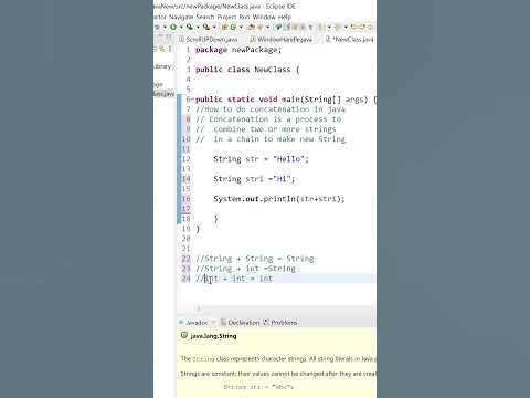 concatenation java - YouTube