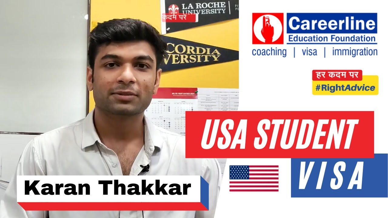 Congratulations Karan Thakkar for getting a USA student visa - YouTube