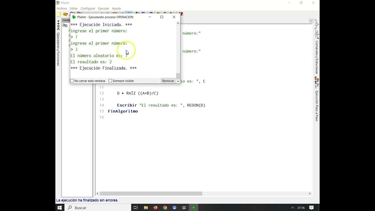 MI PRIMER ALGORITMO - YouTube
