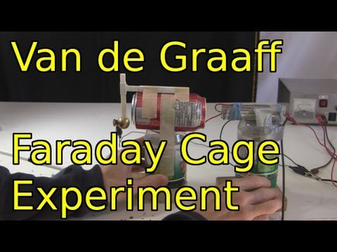Van de Graaff Faraday Cage Science Experiment - YouTube