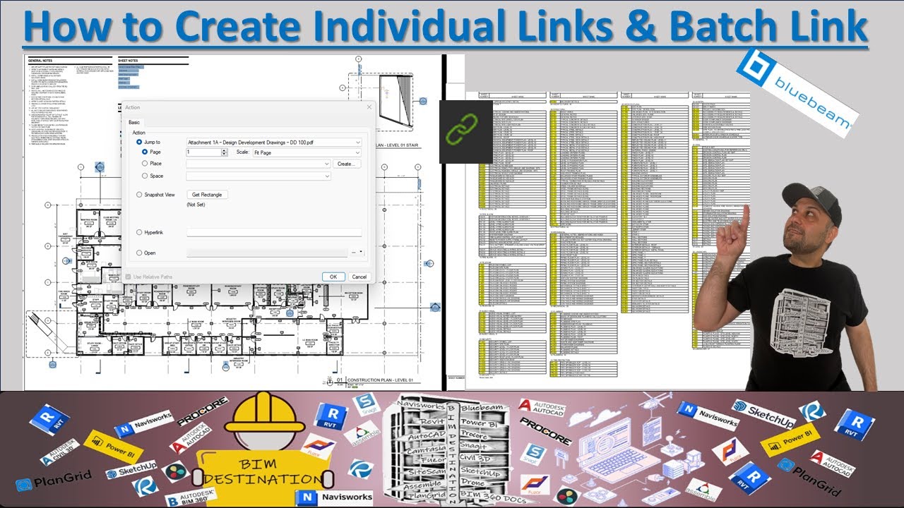 Bluebeam Hyperlinks Tutorial | Create Individual & Batch Links to Pages ...