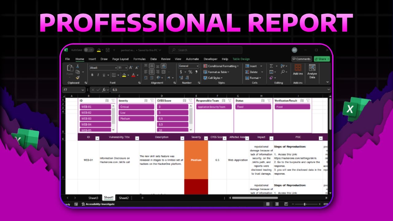 Live Demo: Creating a Penetration Test Report in Excel (For ...