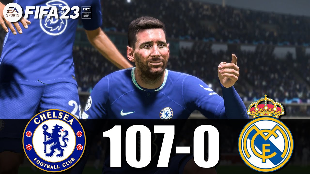 FIFA 23 - MESSI, RONALDO, HAALAND, NEYMAR, ALL STARS PLAYS TOGETHER | CHELSEA 107-0 REAL MADRID ...