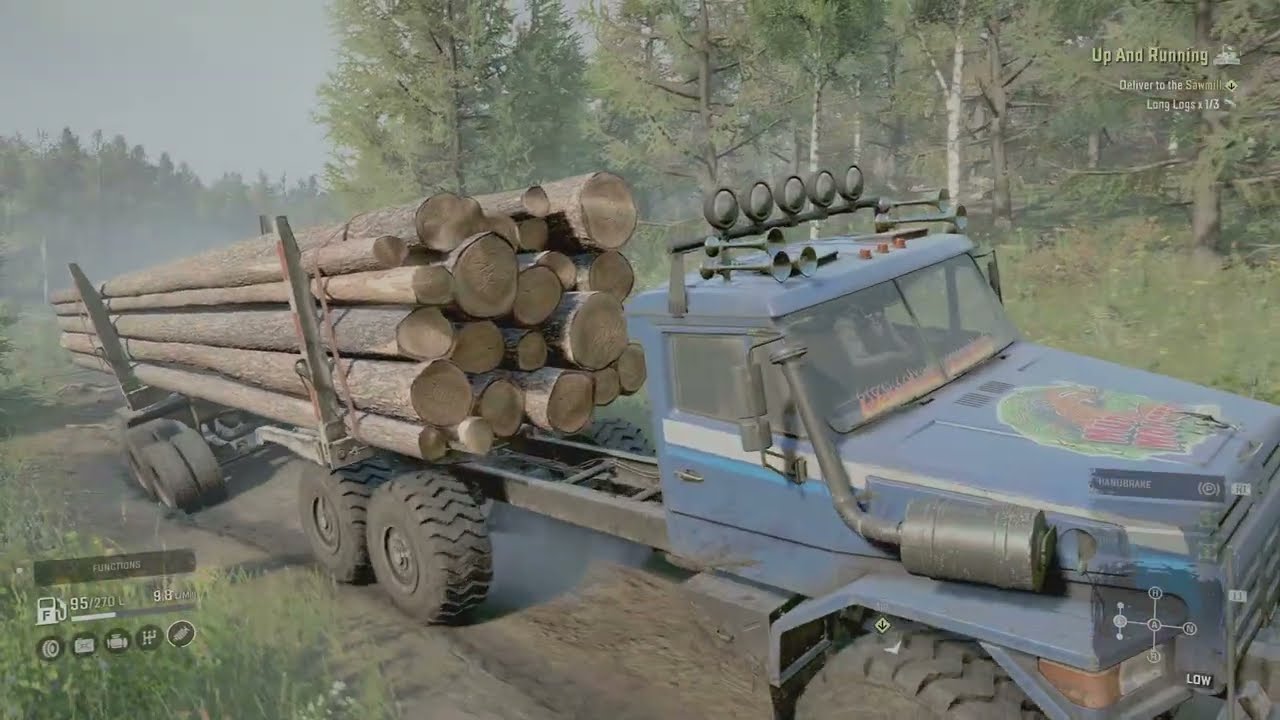 Easy Deliver Long Logs#Snowrunner#game - YouTube