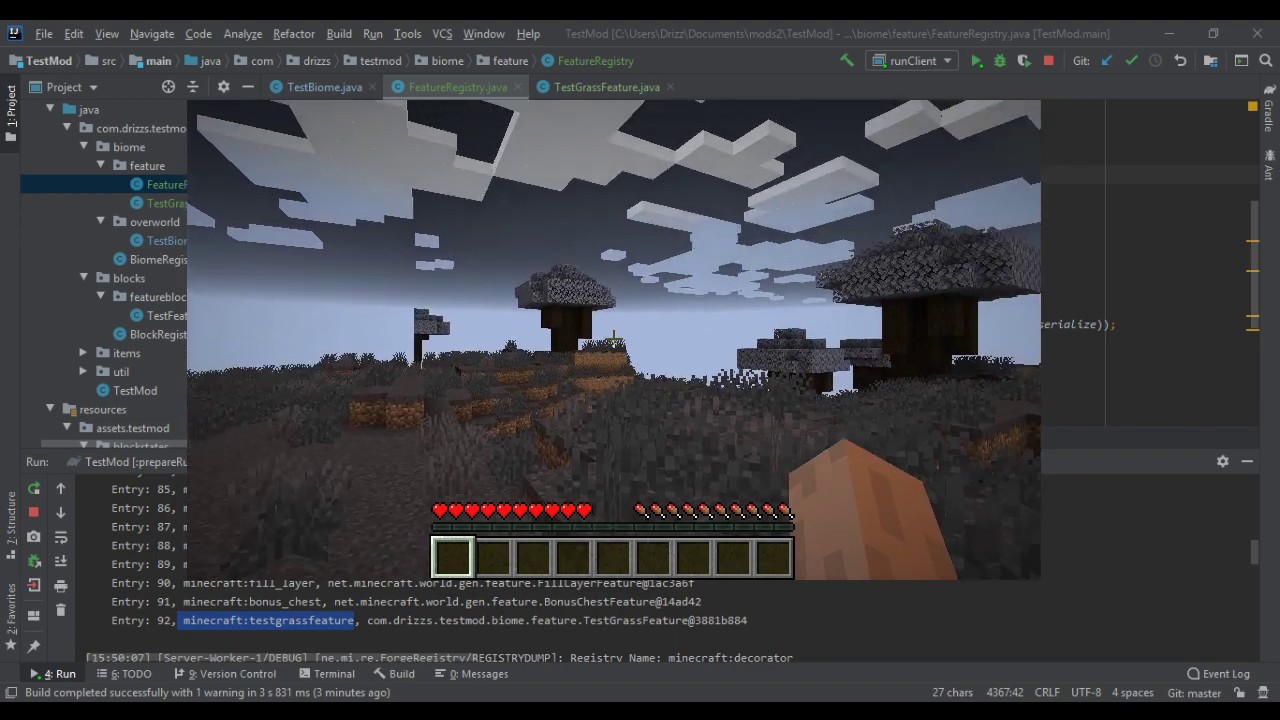 1 14 4 Minecraft Modding Tutorial Basic Custom Features Youtube