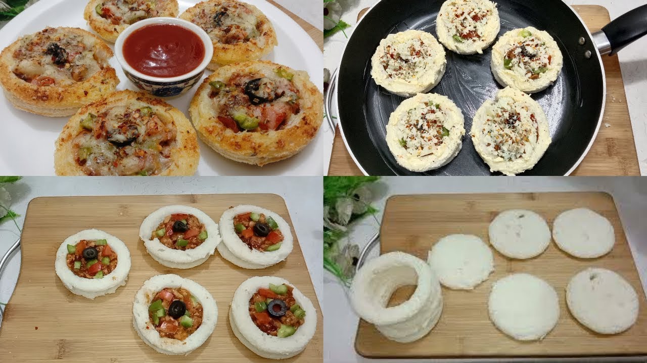 Chicken Cheese Bread Disc Recipe | Quick And Easy Snacks Recipe ...