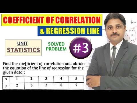 COEFFICIENT OF CORRELATION AND REGRESSION LINE SOLVED PROBLEM 3 IN ...