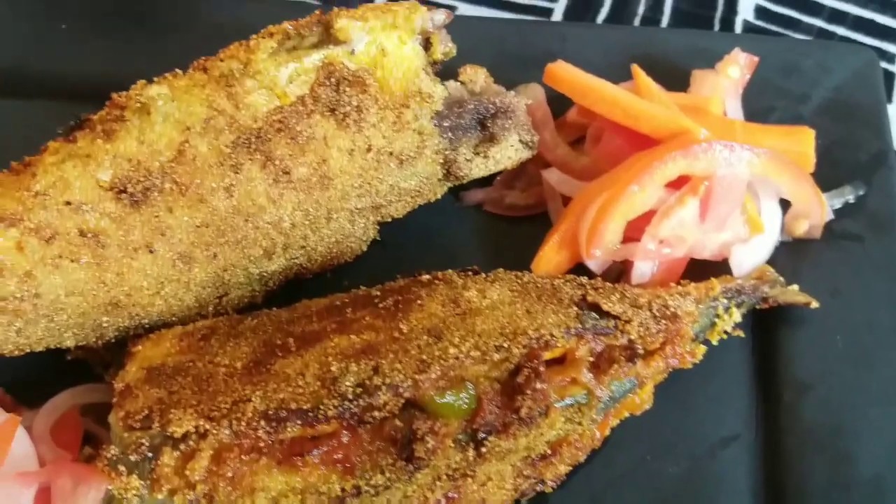 Stuffed mackerel fry // Goan stuffed fried fish / bharille bangde - YouTube