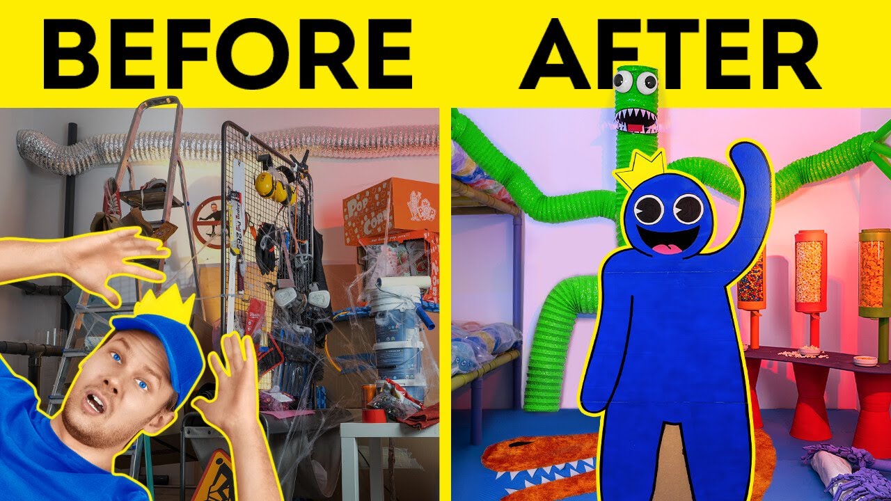 Fantastic Rainbow Friends Room Transformation - YouTube