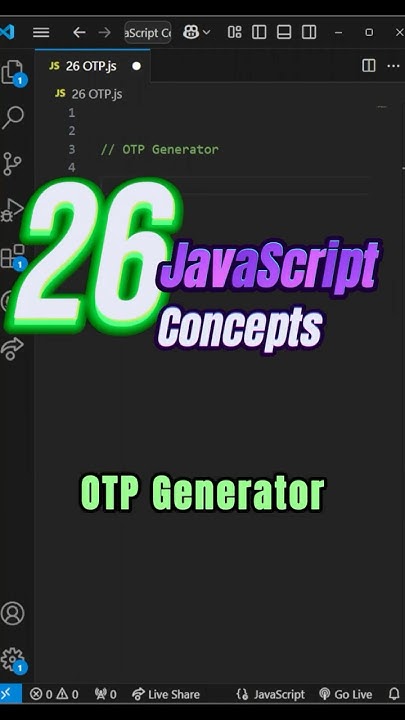 26/100 OTP Generator in JS #coding #javascript #frontend #webdevelopment #interview #job - YouTube