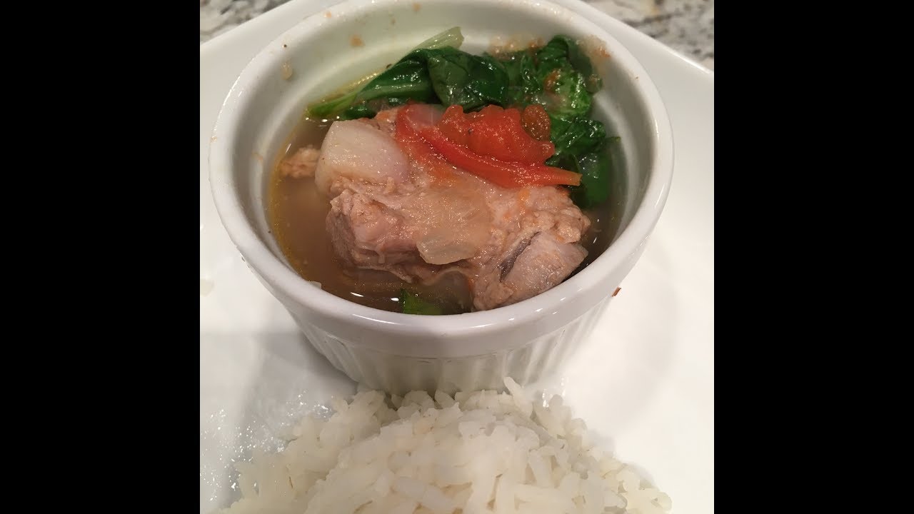 Pork Sinigang / Sinigang na baboy (Tamarind soup with Pork) - YouTube