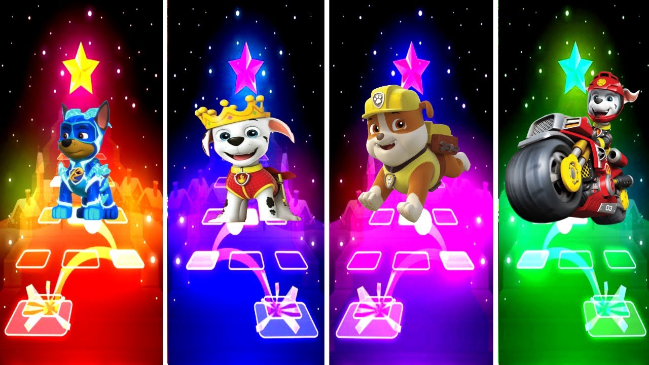 Paw Patrol Mighty Pups Team Super Chase vs Super Rubble vs Super ...