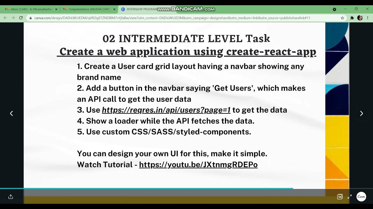 LGM TASK2-Create a web application using create-react-app #webdev #frontend #lgm - YouTube