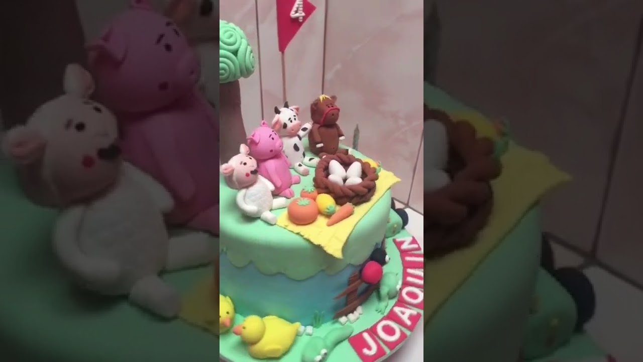 Animal farm cake design - YouTube