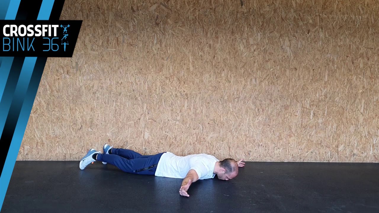 Prone T raises Crossfit Bink 36 movement library - YouTube