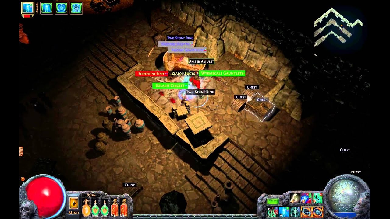 Path of Exile - Vaults of Atziri Map #50 +3 sacrifice pieces in map ...