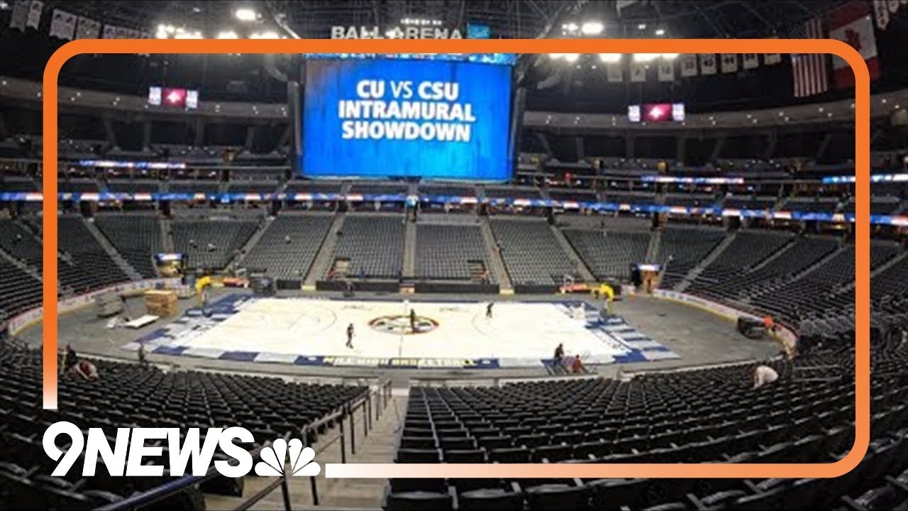 Ball Arena conversion crews switches out floors in time-lapse - YouTube