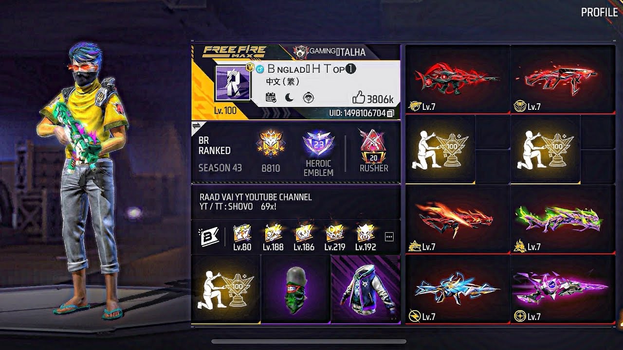 🔴LIVE FF New Season 43- Road To Grandmaster Top 1 push💀 BANGLADESH TOP ...