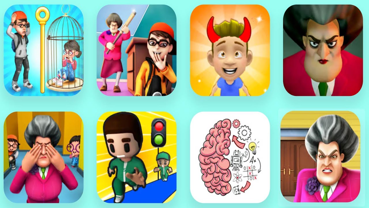 Scary Teacher 3D, Johny Prankster, Prankster 3D, School Escape, Pull the string (Poki) - YouTube