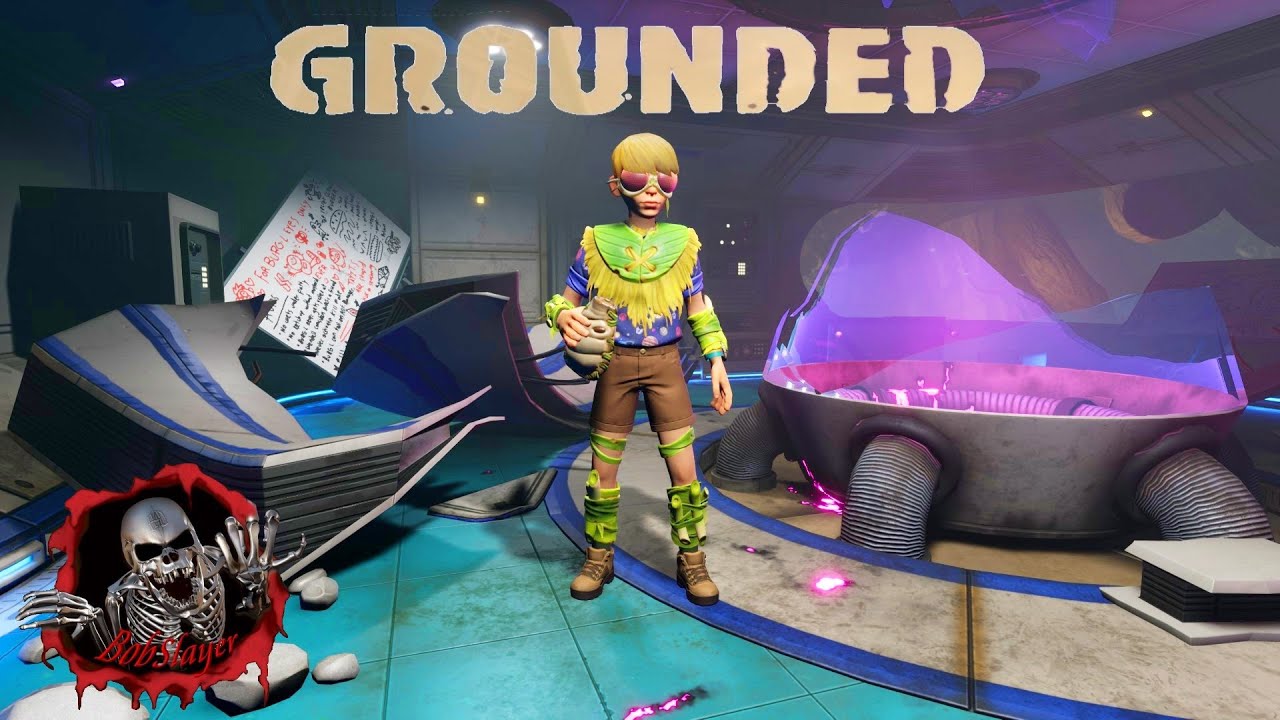 Grounded Ep2 Back yard survival Blew up The Oak Tree Lab... MY BAD ...
