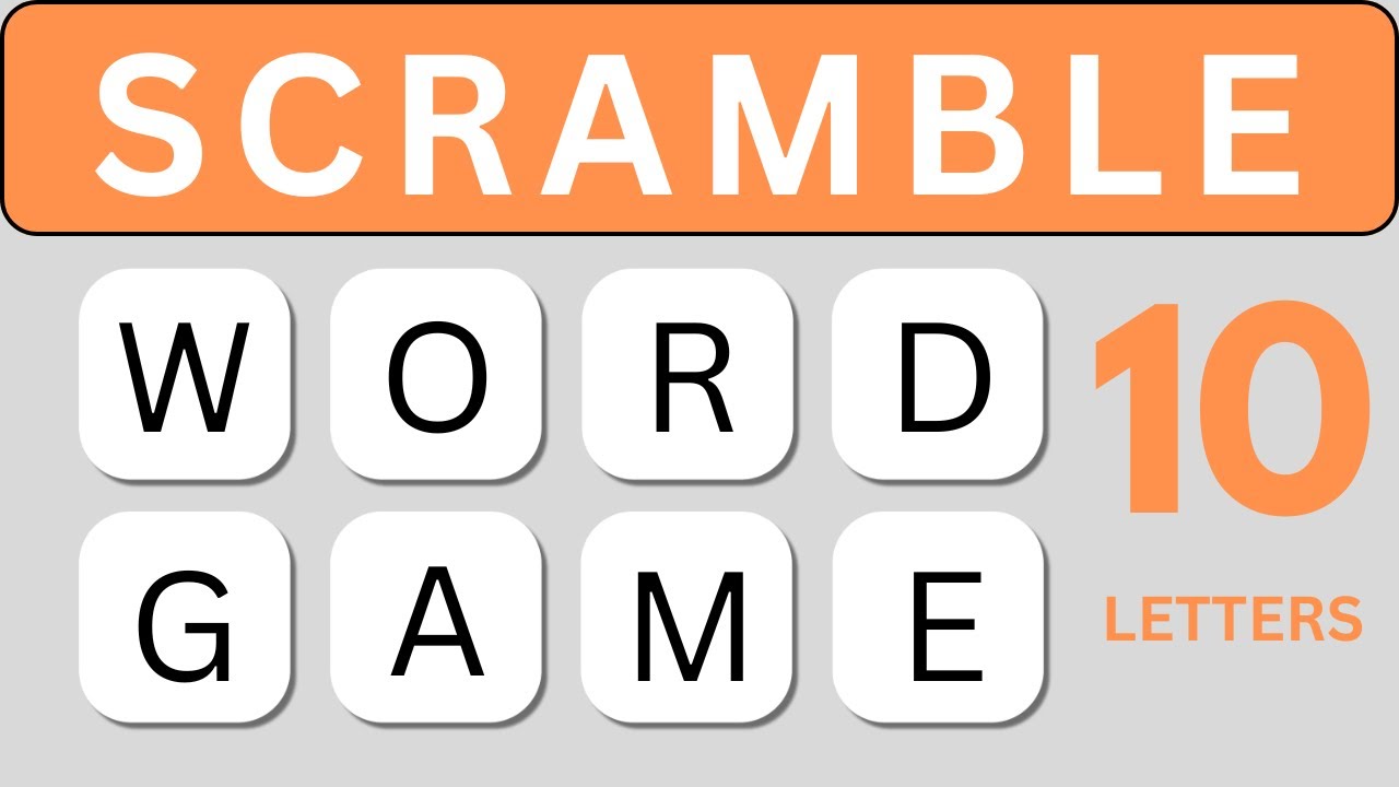 Scrambled Word Games - Guess the Word Game (10 Letters Words) || #word ...