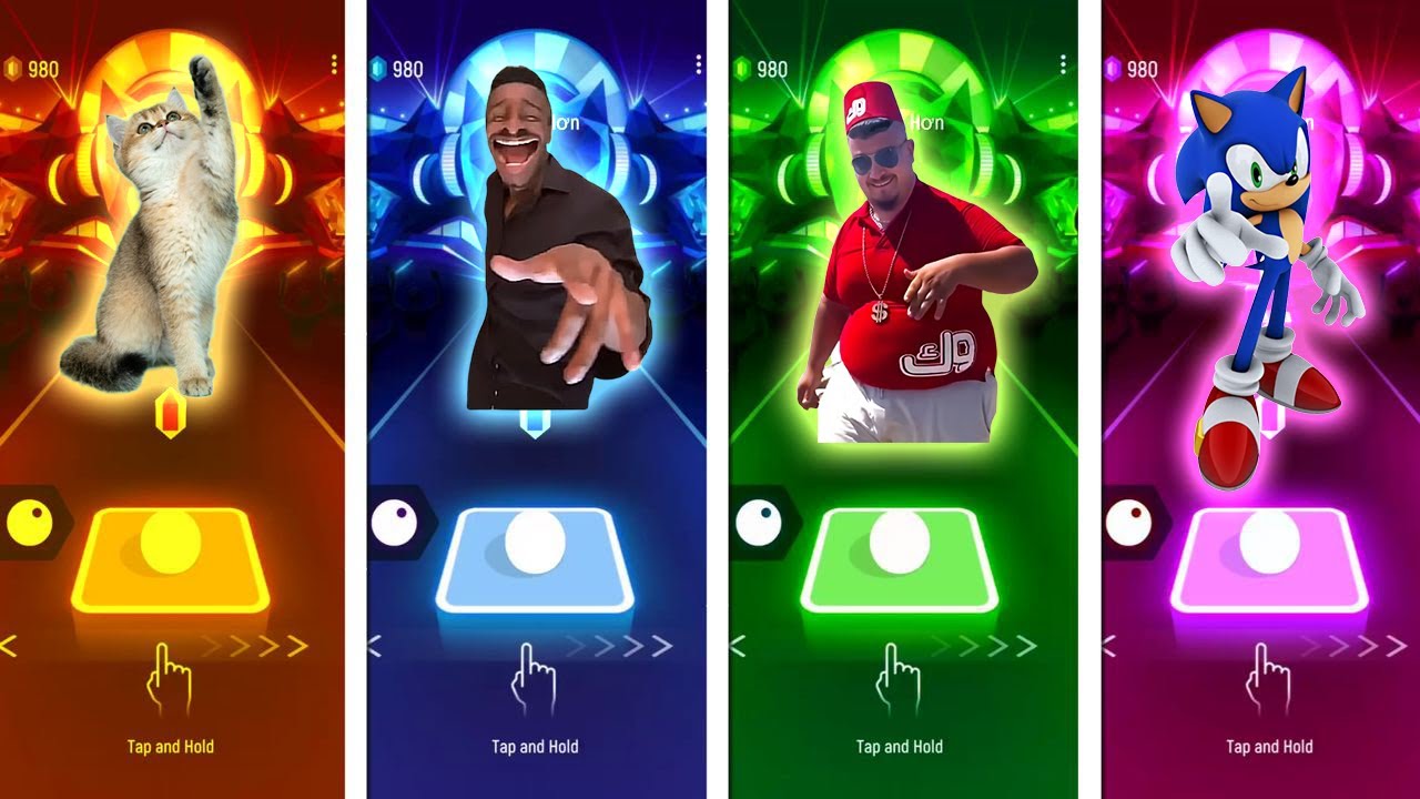 Cute Cat 🆚 That One Guy 🆚 Skibidi BOP 🆚 Sonic Prime Beliver - Tiles Hop ...