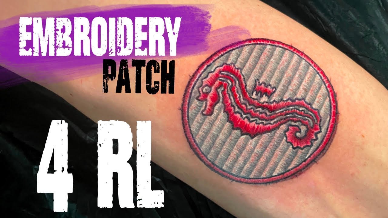 How To Make Embroidery Patch Tattoo Youtube