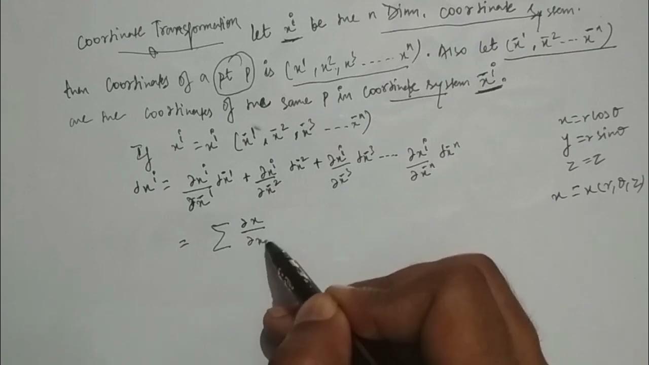 Coordinate Transformation in Tensor - YouTube