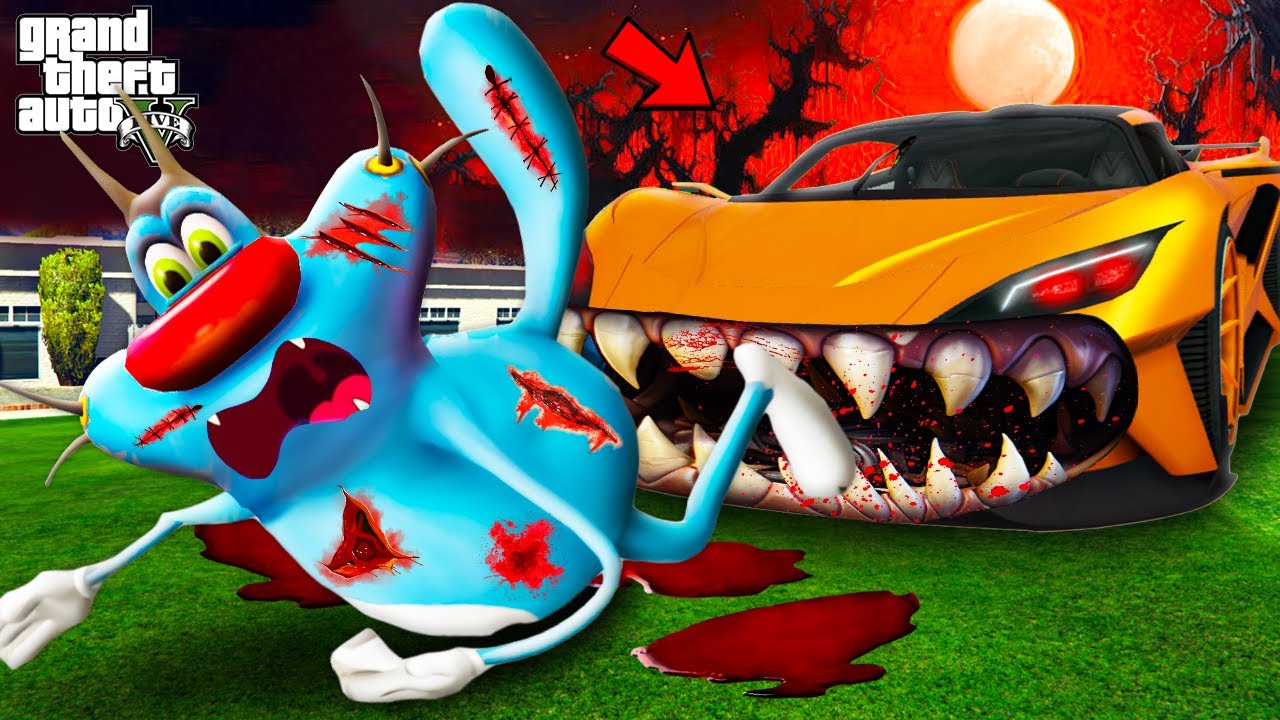 GTA 5: Oggy's Nightmare Encounter with a Cursed Car - YouTube