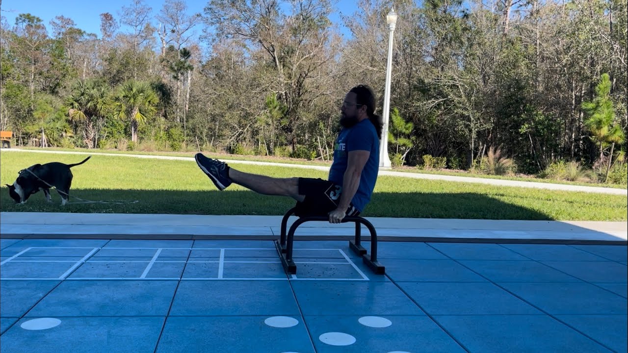 Shoot Through to L-Sit Exercise Demonstration - YouTube