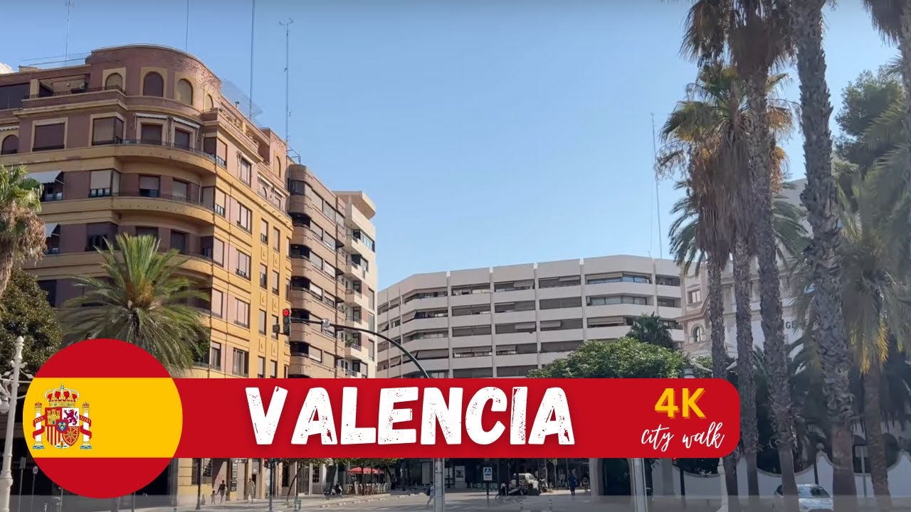 [4K] Summer City Walk from Mestalla to the gardens of Turia/ #Summer in ...