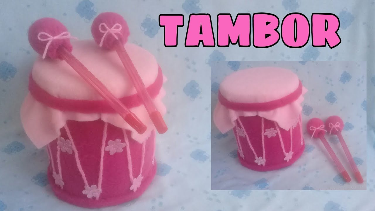 COMO HACER UN TAMBOR DE MATERIAL RECICLADO/drum recycled - YouTube