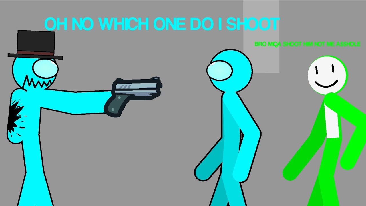 OH NO WHICH ONE DO I SHOOT meme sticknodes fnf - YouTube