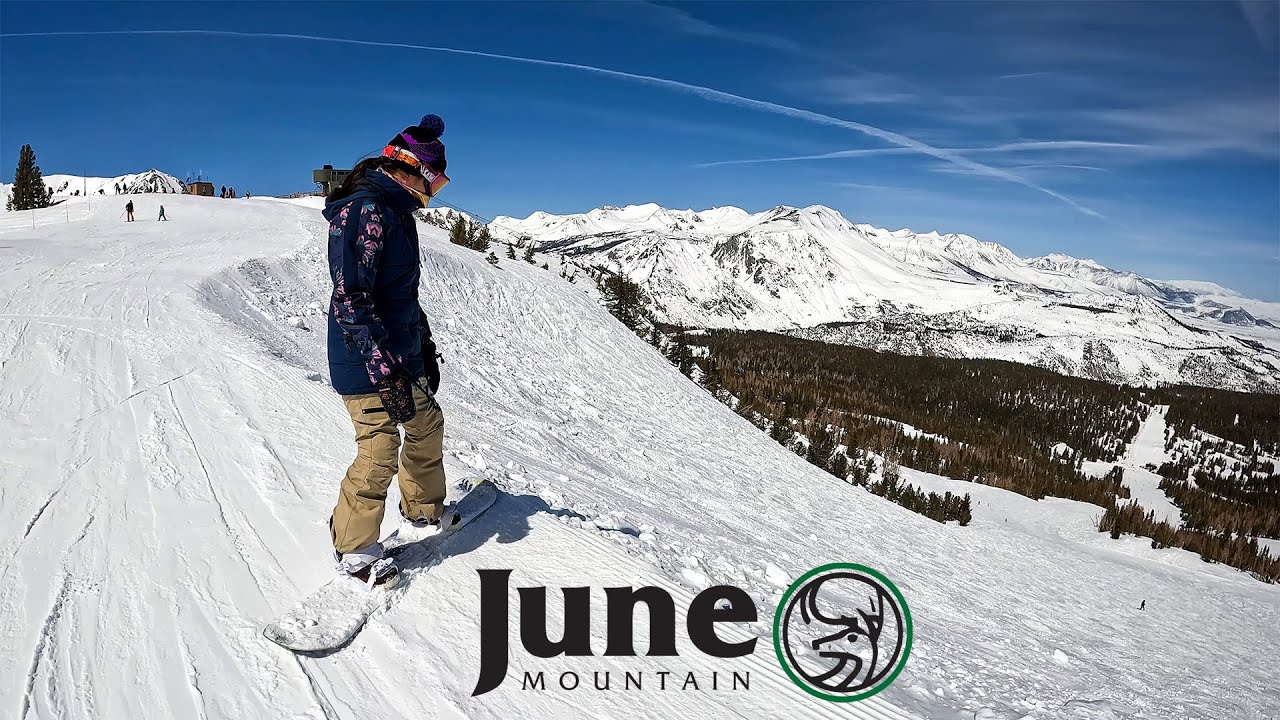 An Average girl hitting Black Diamond in June Mountain 😨 😨 😨 - YouTube