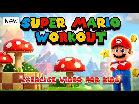 Super Mario Workout - Exercise video For Kids | PE Bowman | Brain Break
