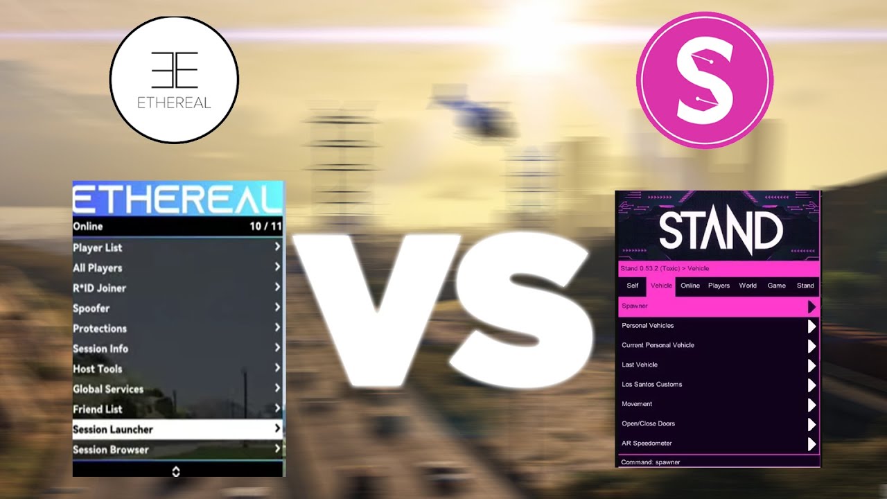Ethereal VS Stand GTA Online Mod Menu Protections Battle - YouTube