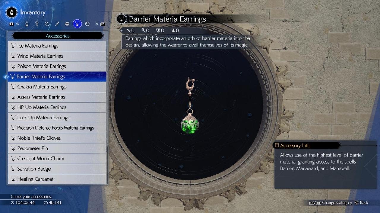 FINAL FANTASY VII REBIRTH how to unlock barrier materia earrings - YouTube