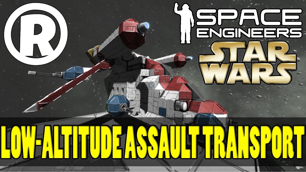 Space Engineers - Low-Altitude Assault Transport - YouTube