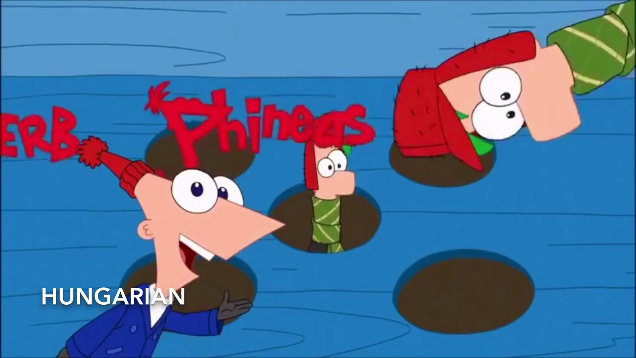 Phineas And Ferb One Line Intro Multilanguage Winter Version - YouTube
