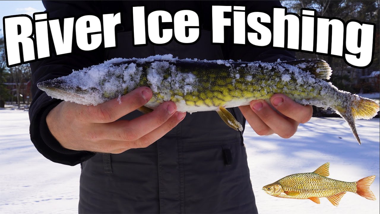 Ice fishing a River and Pond For Toothy Predators! - YouTube