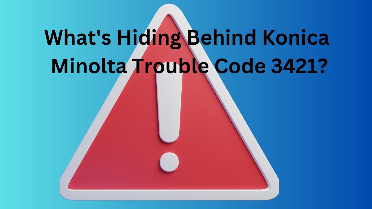 How to reset Konica Minolta trouble code 3421. - YouTube