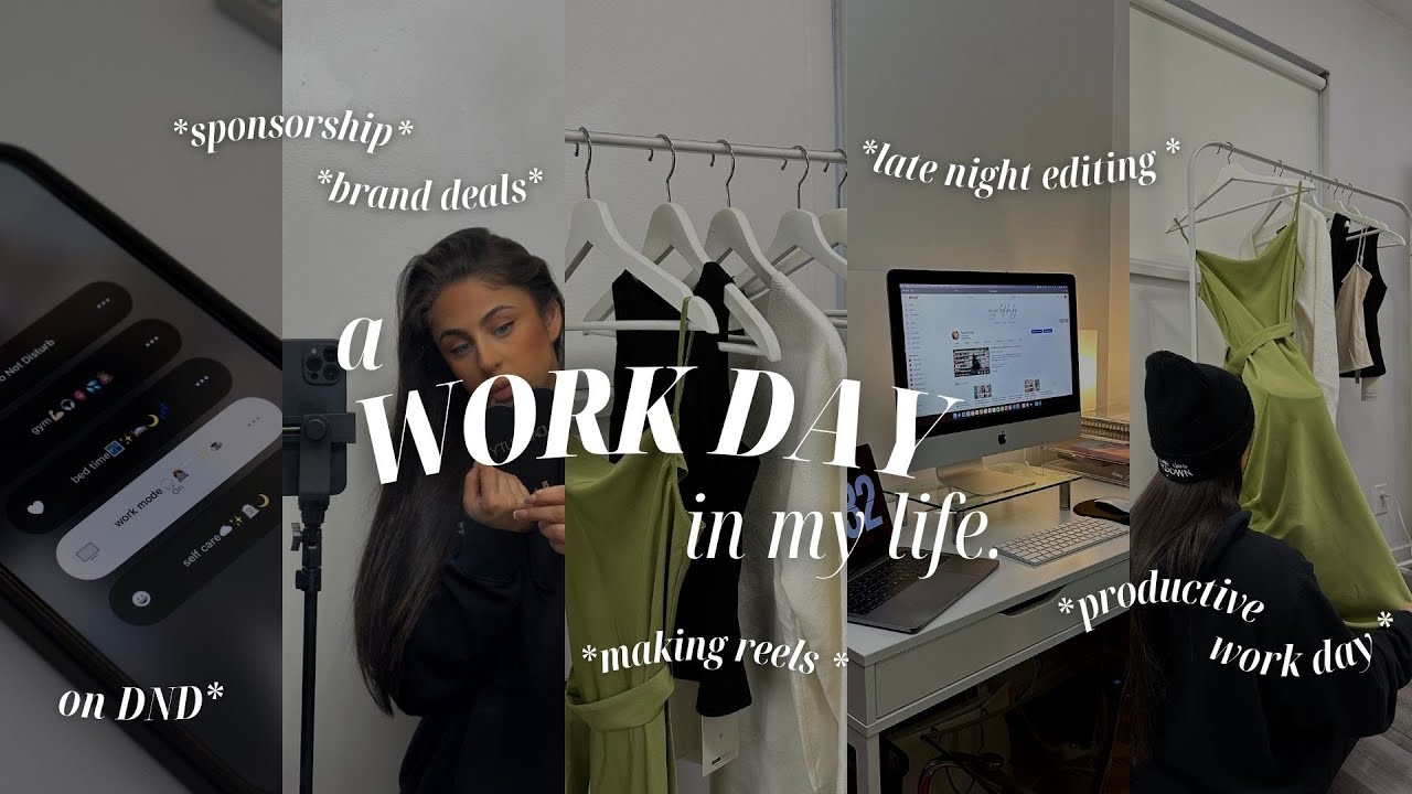 VLOG | DAY IN MY LIFE AS AN INFLUENCER! PRODUCTIVE WORK DAY + MAKING ...